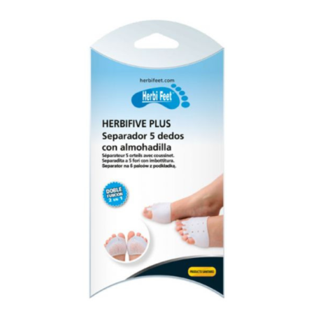 HERBIFIVE PLUS SEPARADOR 5 DEDOS Y ALMOHADILLA | HERBI FEET | Raton...
