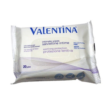 Toallitas Íntimas Valentina 20 Unds Toallitas Húmedas Secas