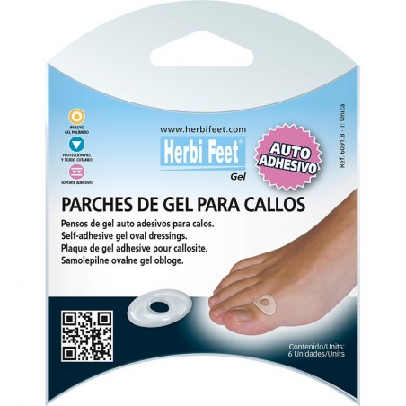 PARCHES DE GEL AUTOADHESIVOS PARA CALLOS 6091.8 HERBI FEET | HERBI ...